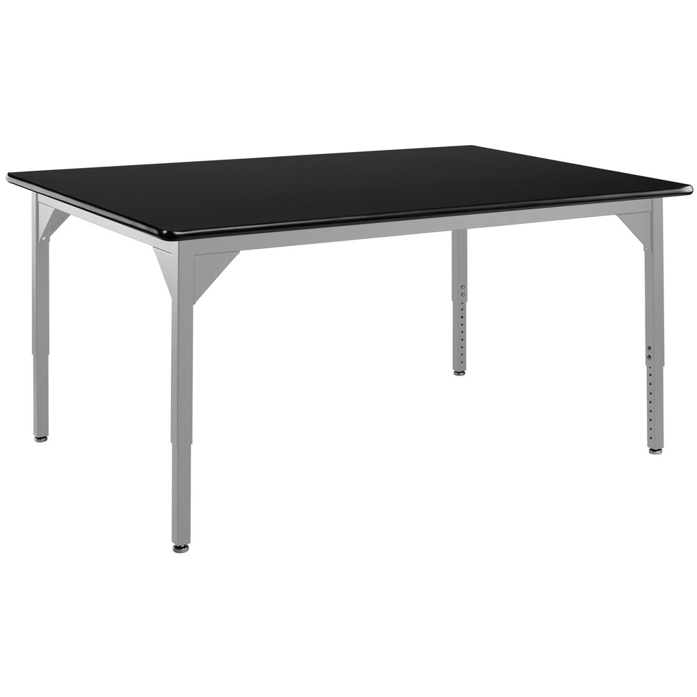 National Public Seating HDT8-3696H 36" x 96" Gray Frame Adjustable ...