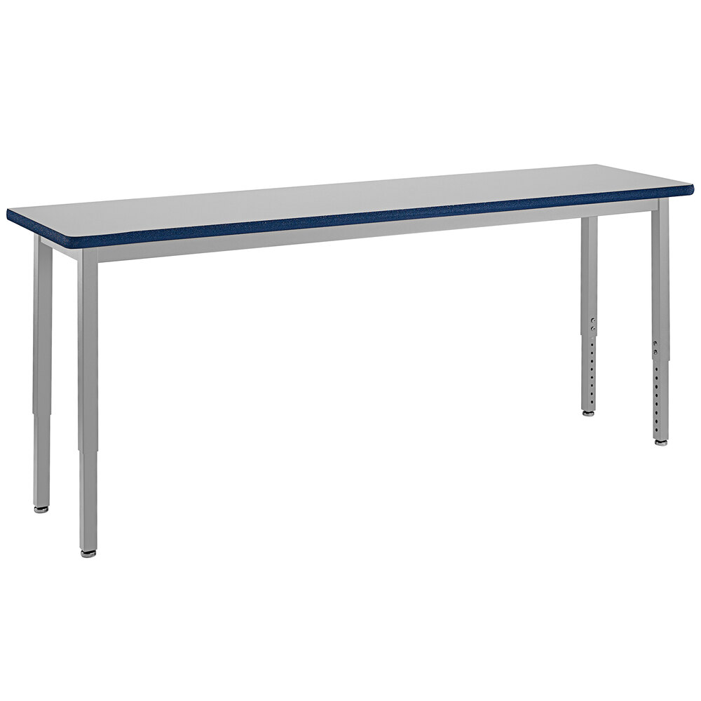 National Public Seating HDT8-1848S 18" x 48" Gray Frame Adjustable ...
