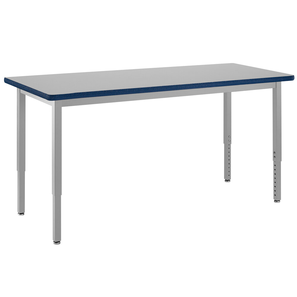 National Public Seating HDT8-2460S 24" x 60" Gray Frame Adjustable ...