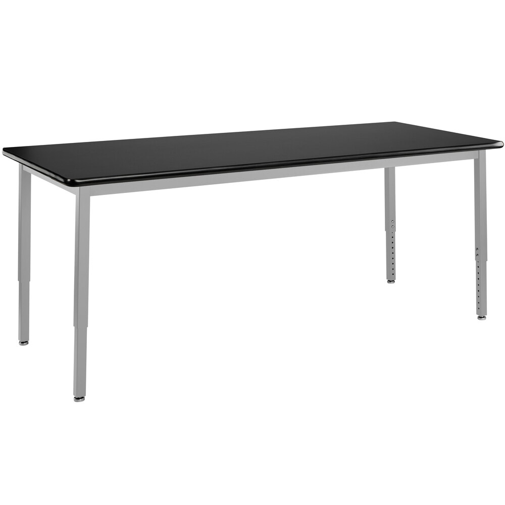 National Public Seating HDT8-2496H 24" x 96" Gray Frame Adjustable ...