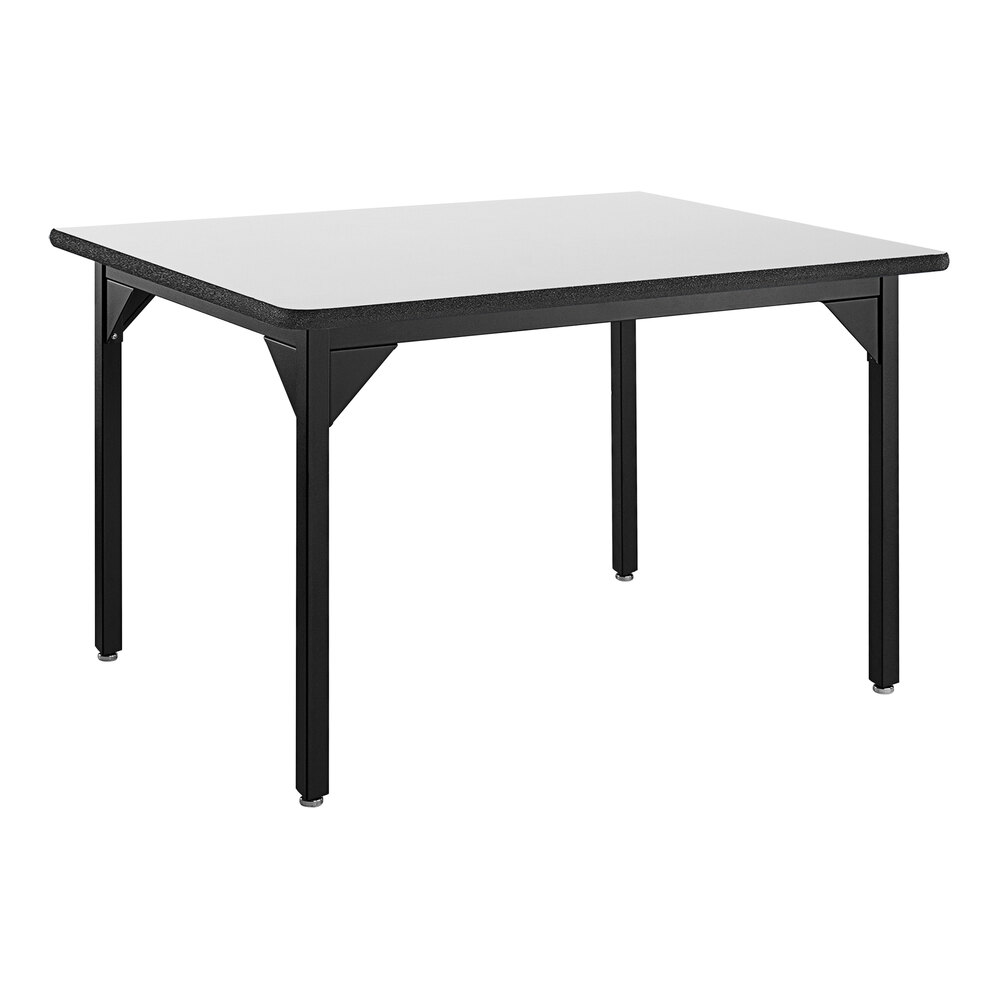 National Public Seating HDT7-3672S 36" x 72" Fixed Height Black Frame ...