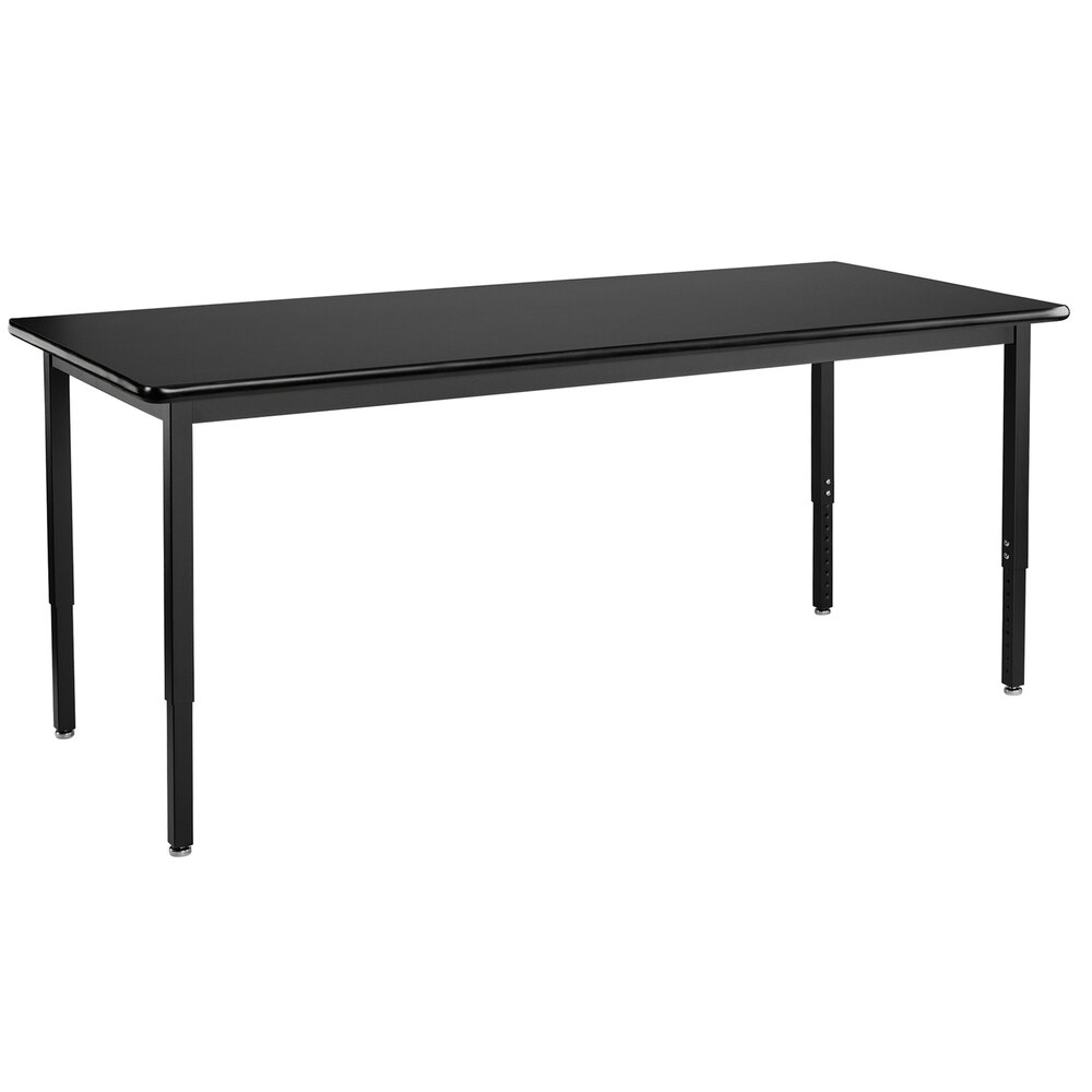 National Public Seating HDT3-2496H 24" x 96" Black Frame Heavy-Duty ...