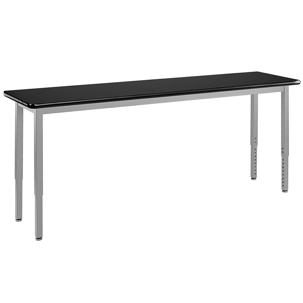 National Public Seating HDT8-1848H 18" x 48" Gray Frame Adjustable ...