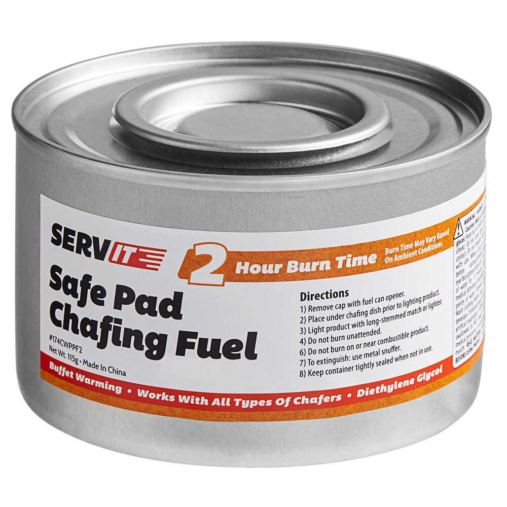 ServIt 2 Hour Wick Chafing Dish Fuel with Safe Pad - 24/Case