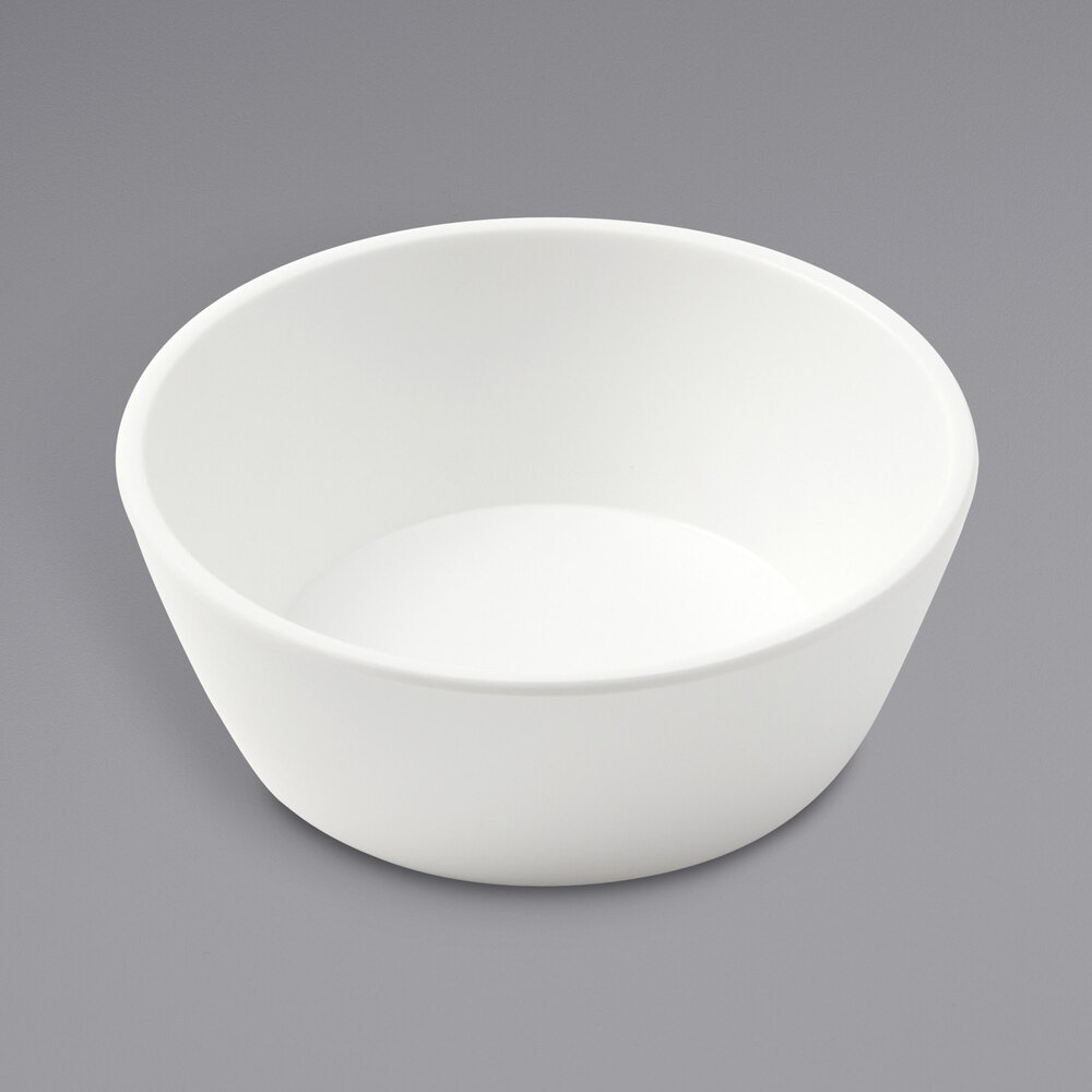 American Metalcraft GGRW5 Grab & Go 9.5 oz. White Round Melamine Bowl