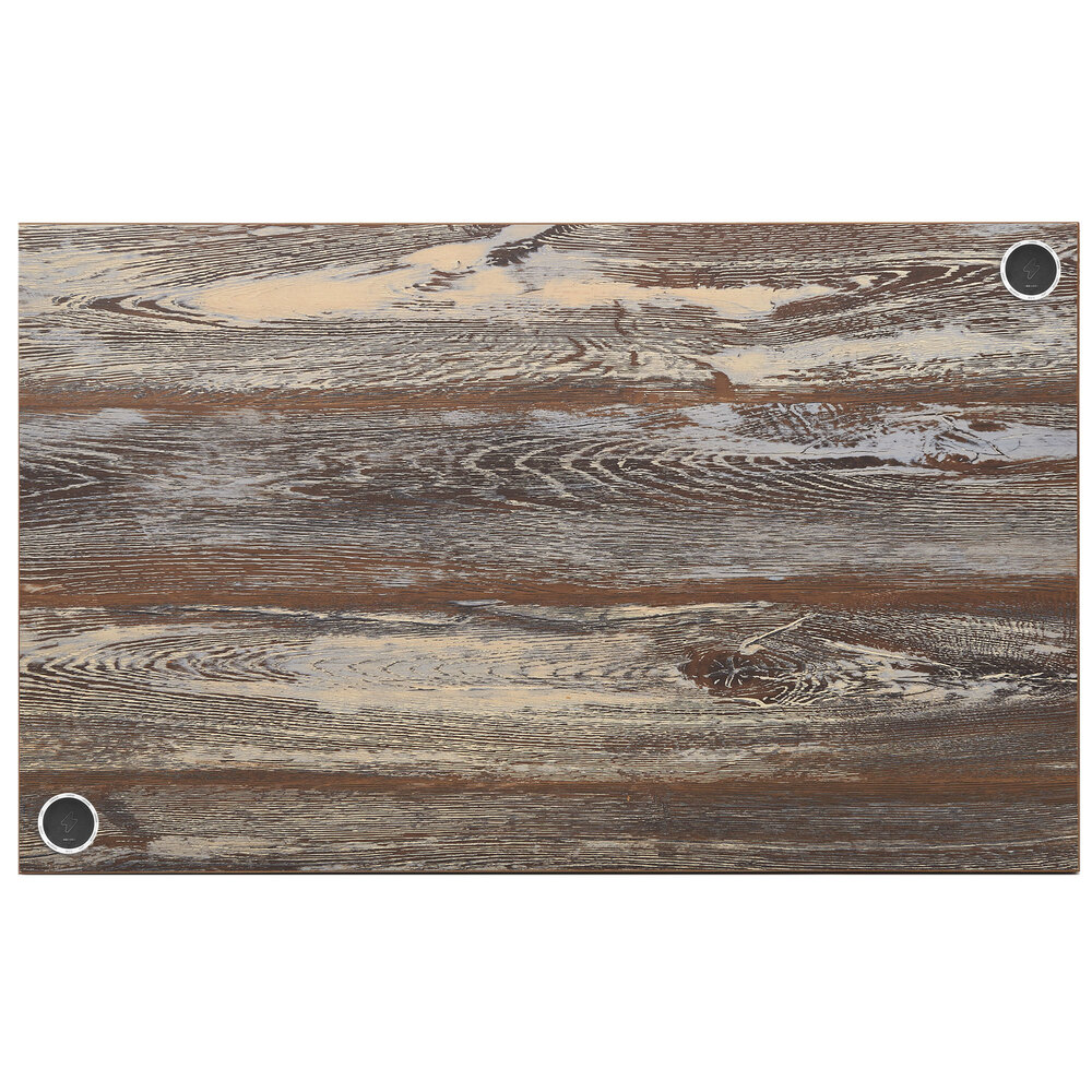 BFM Seating Relic 30" x 42" Rectangular Farm House 2" Thick Melamine ...