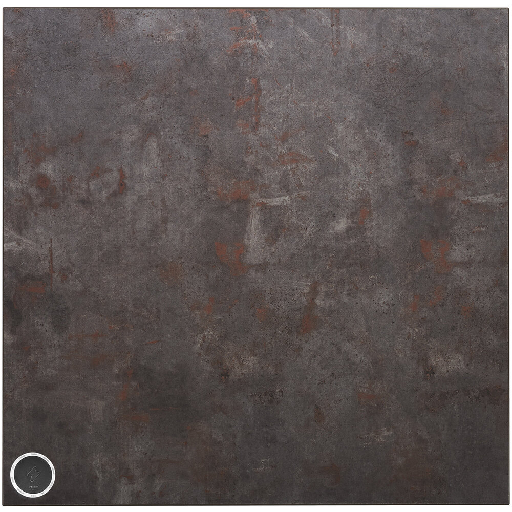BFM Seating Relic 36" x 36" Square Rustic Copper 2" Thick Melamine ...