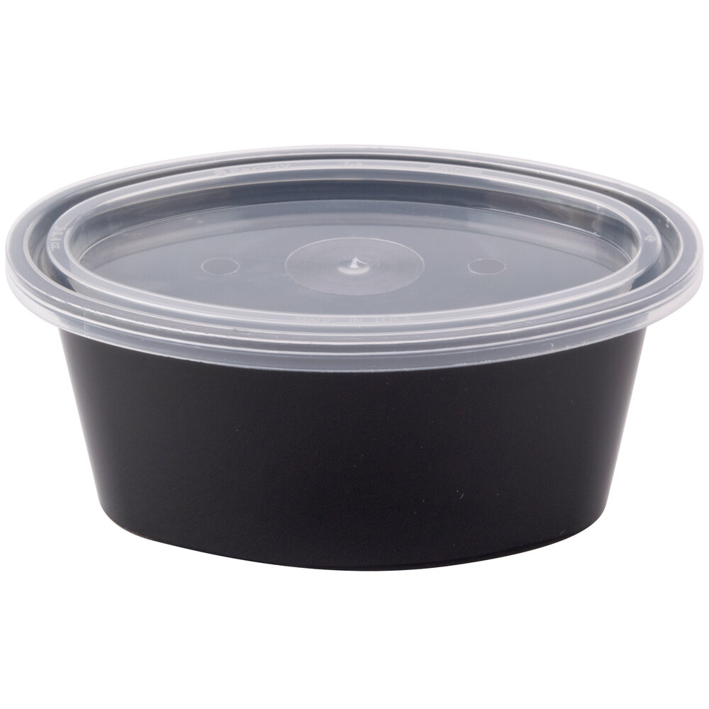 Pactiv Newspring E503-B ELLIPSO 3 oz. Black Oval Souffle / Portion Cup ...