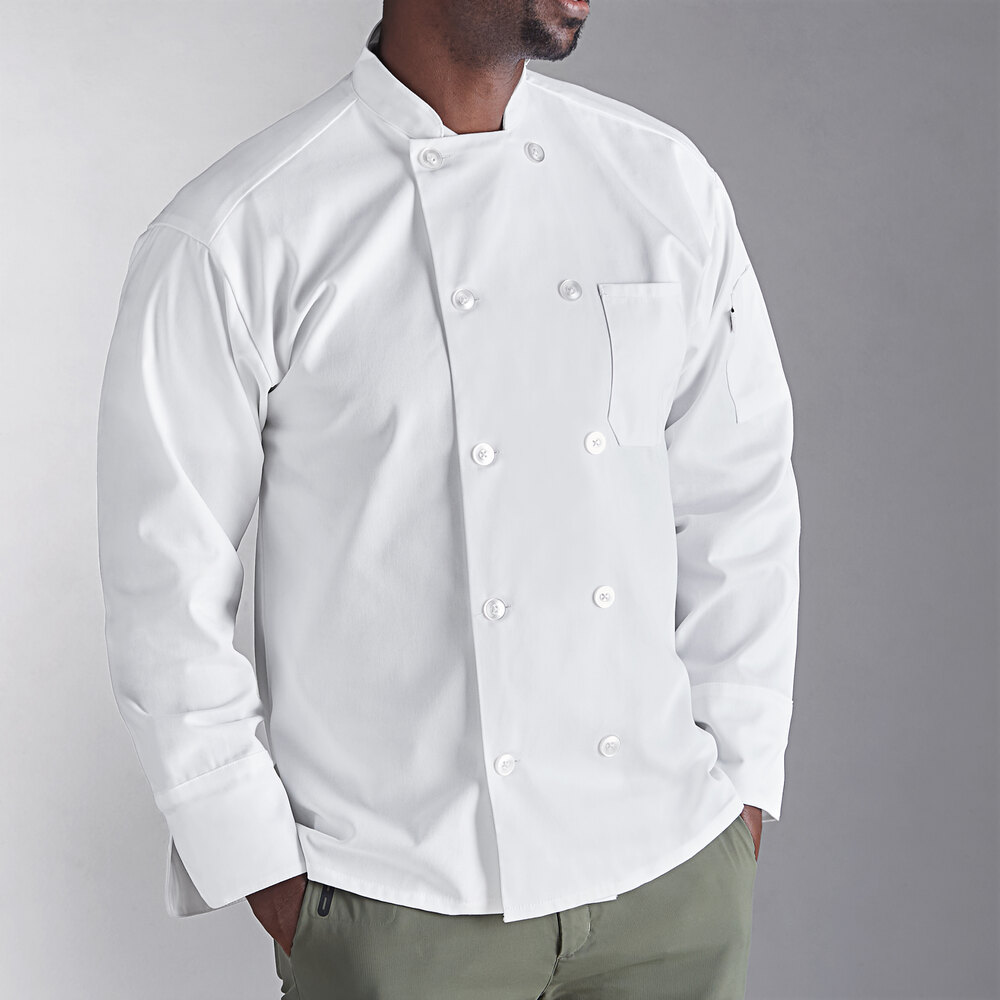 Uncommon Chef Classic 0402 Unisex White Customizable Long Sleeve Chef ...