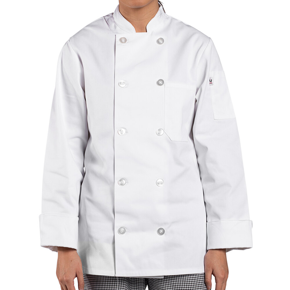 Uncommon Chef Napa 0475 Women's White Customizable Long Sleeve Chef ...