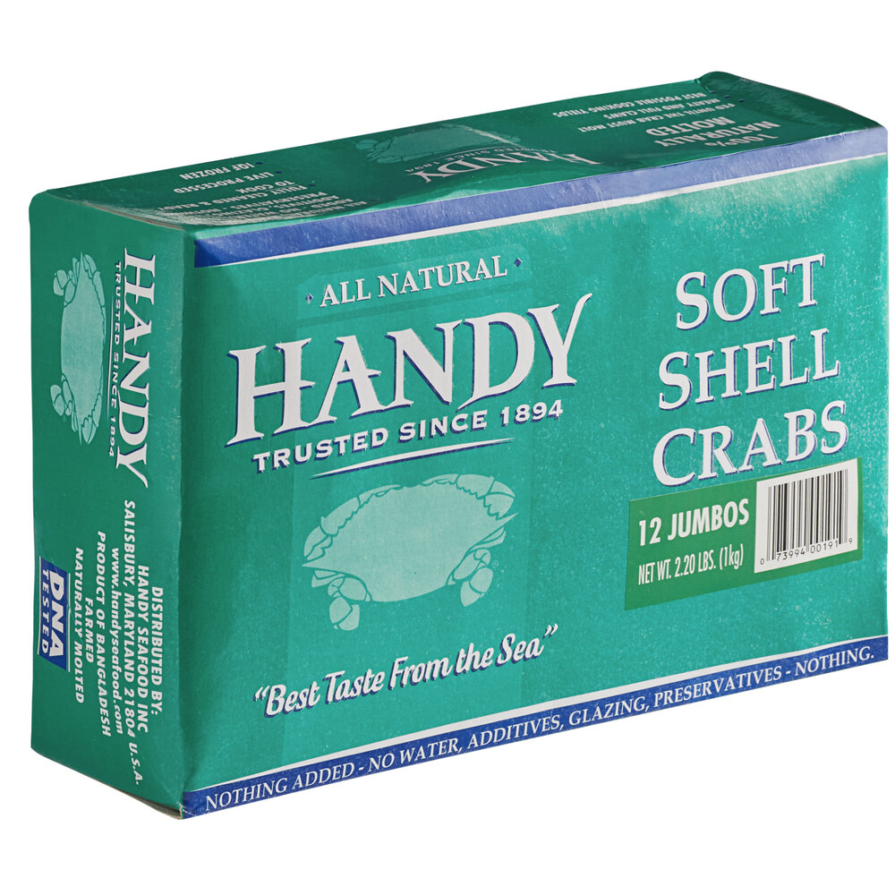 Handy 5 1/4" Jumbo Soft Shell Imported Crabs - 48/Case