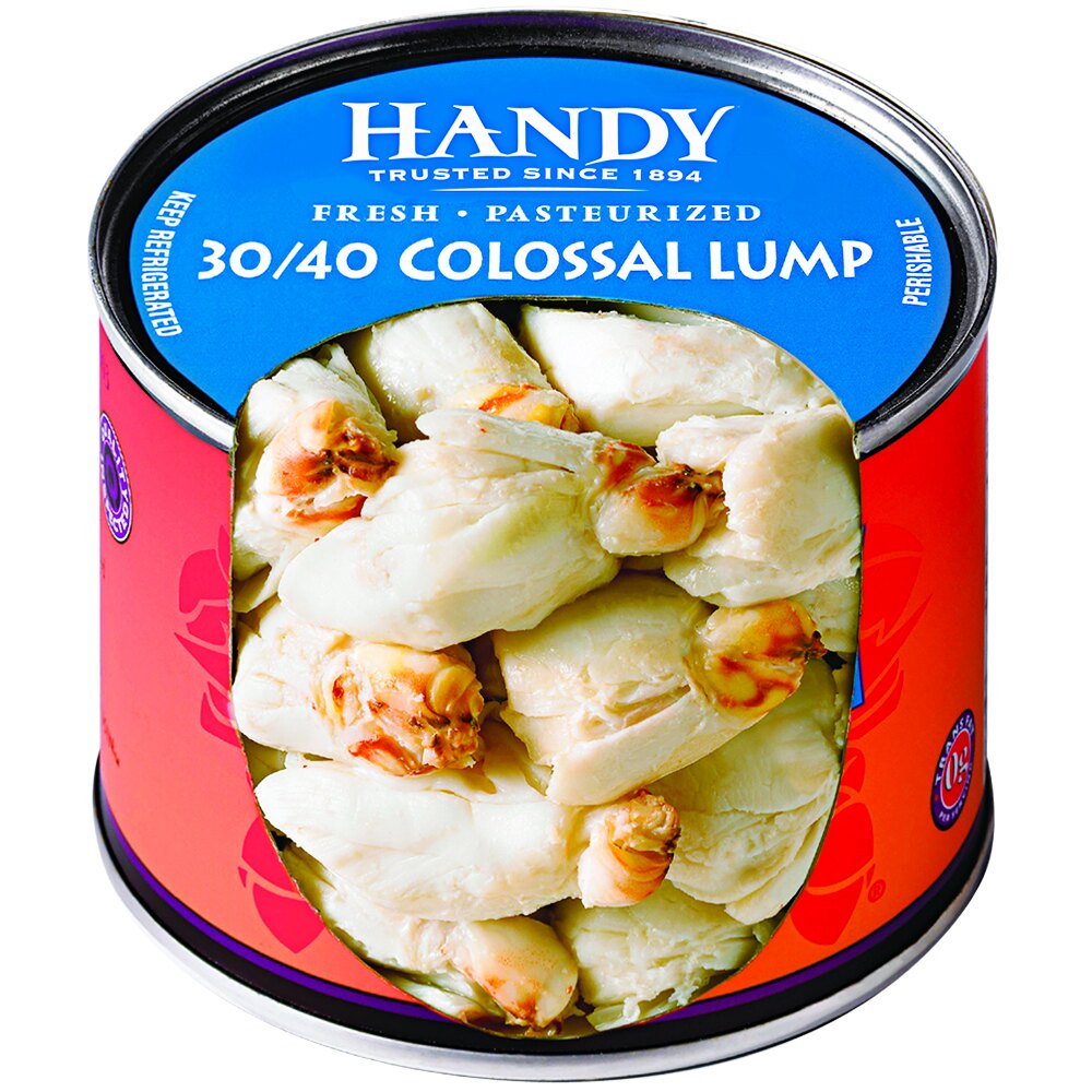 Handy 1 lb. Colossal Lump 30/40 Crab Meat - 6/Case