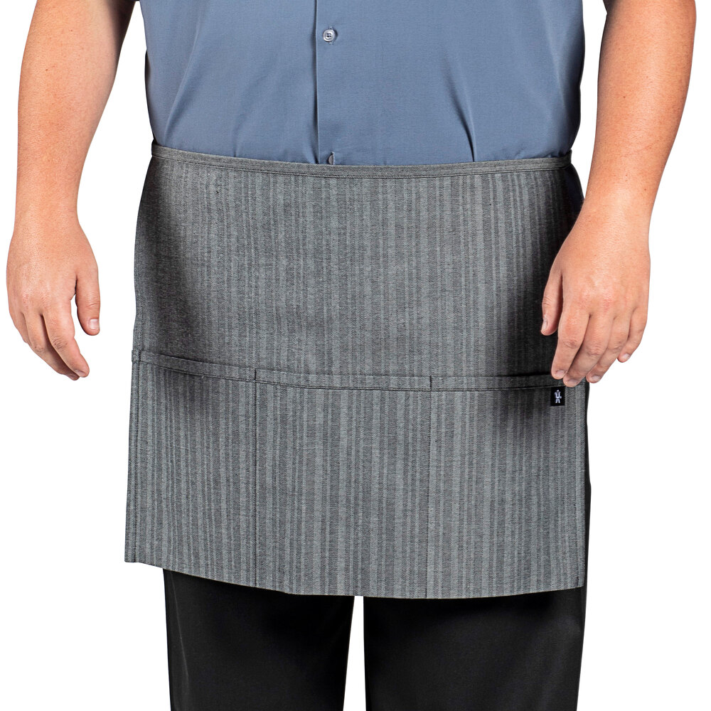 Uncommon Chef 3129 Gray Customizable Triple Denim Ardor Waist Apron ...