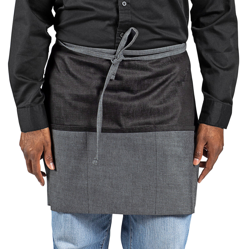 Uncommon Chef 3129 Black Cat Customizable Denim Ardor Waist Apron with ...