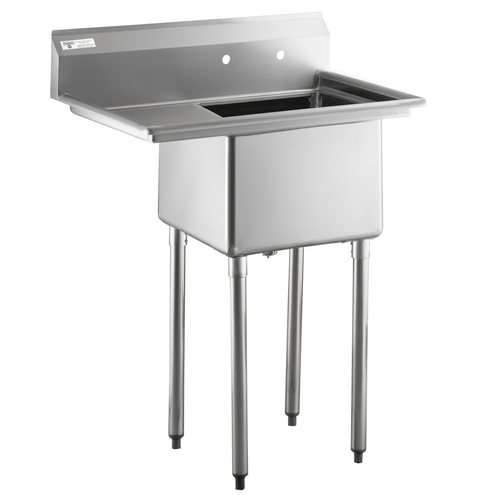 Steelton 38 3/4" 18-Gauge Stainless Steel One Compartment Commercial ...
