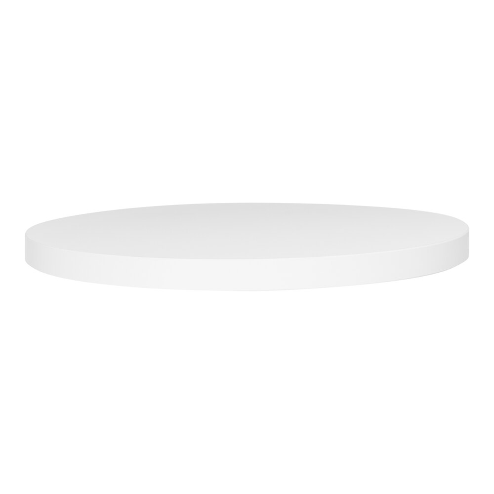 BFM Seating Midtown 30" Round Indoor Tabletop - White