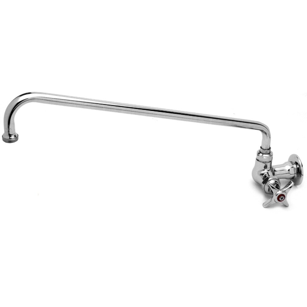 T&S B-0211 Wall Mounted Single Hole Pantry Faucet with 12" Swing Nozzle ...