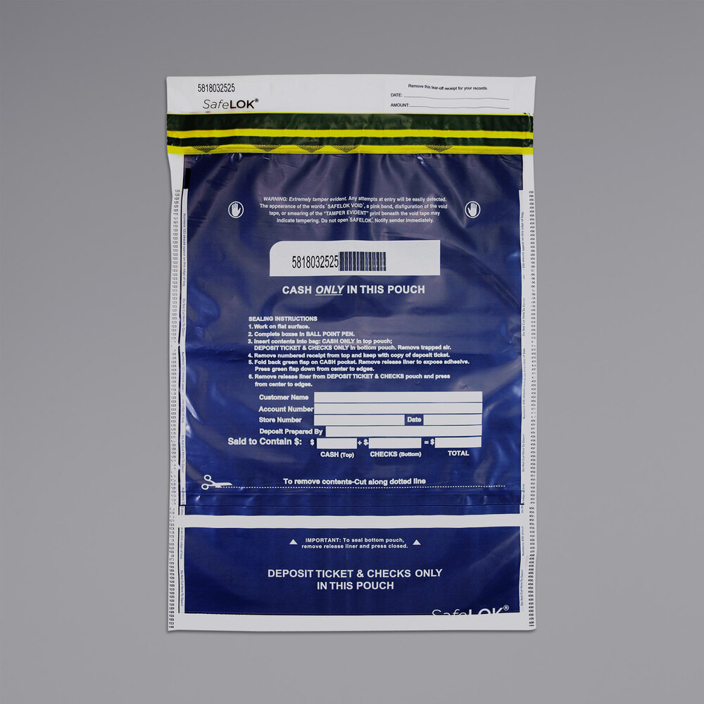 Controltek USA 585096 SafeLok Clear 14" x 20" Tamper-Evident Twin ...