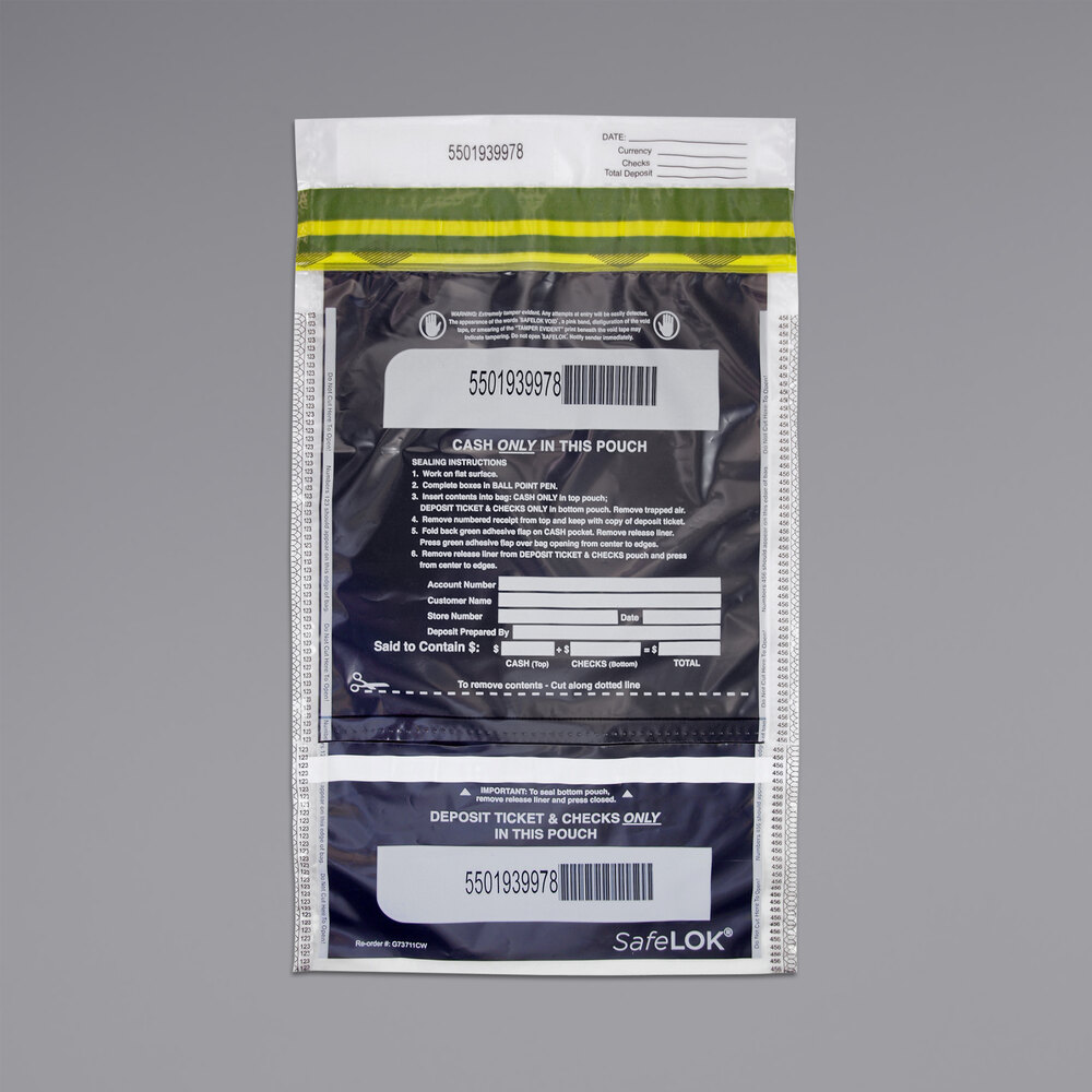 Controltek USA 585092 SafeLok Clear 10" x 15" Tamper-Evident Twin ...