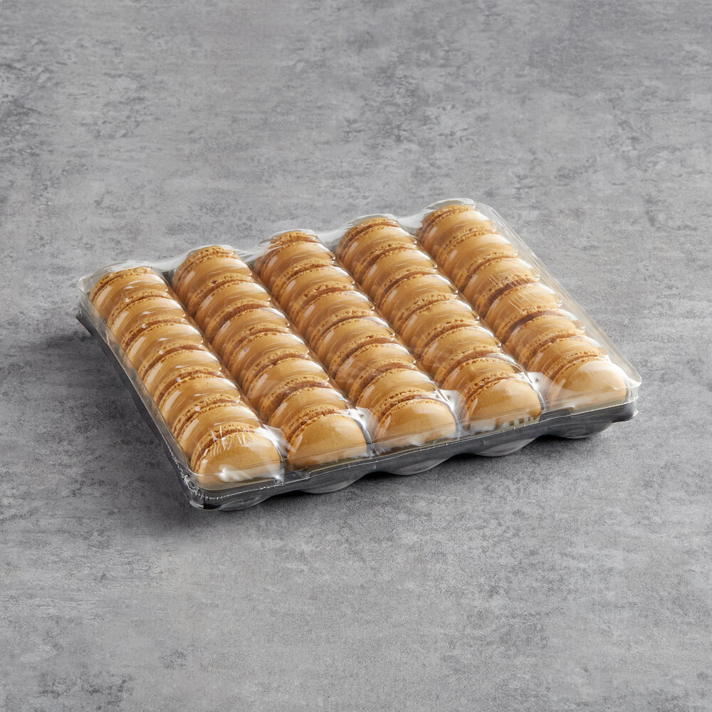 White Toque French Caramel Macarons - 105/Case