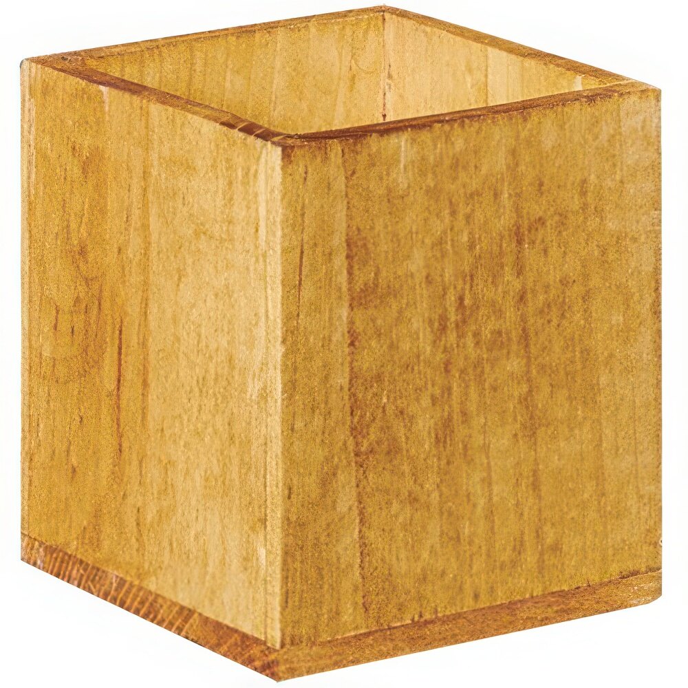 Cal-Mil 22111-99 Madera Rustic Pine Wood Cup / Stir Stick Holder - 3 3/ ...