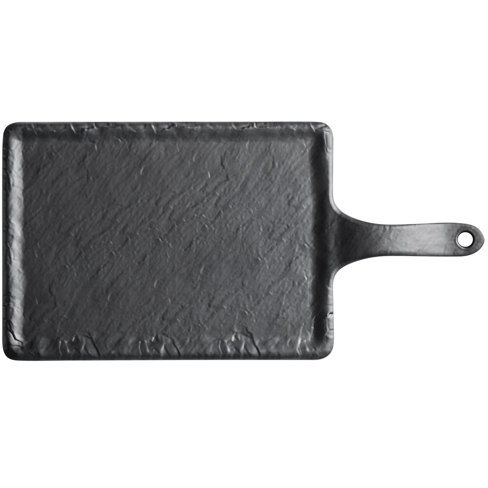 TableCraft MSP3618 Frostone 9 3/4" x 7" Rectangular Faux Slate Melamine ...