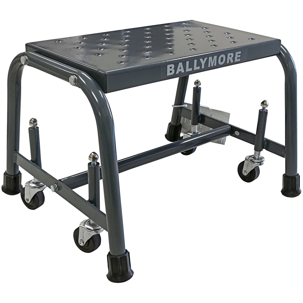 Ballymore 1-Step Rolling Ladder with Spring Loaded Casters and 24" Wide ...