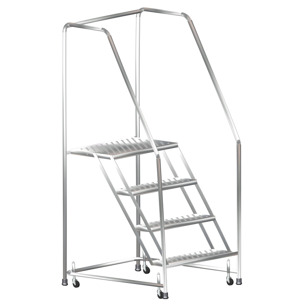 Ballymore SS430 4-Step Stainless Steel Rolling Ladder with Spring ...