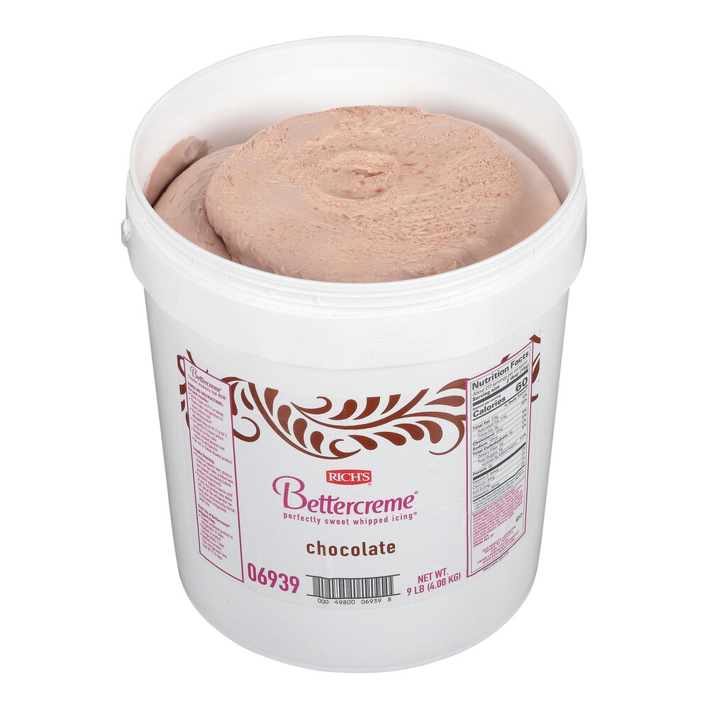 Rich's Bettercreme Chocolate Whipped Icing - 9 lb. Pail