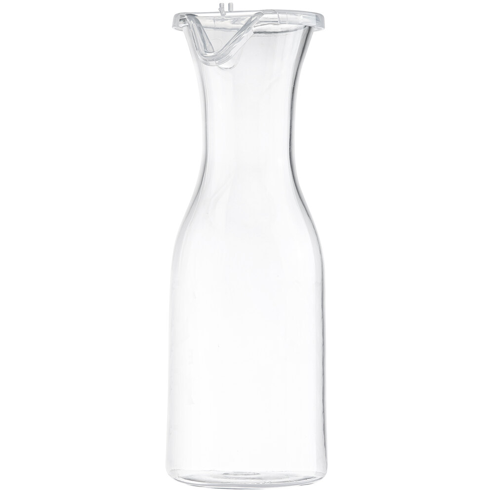 TableCraft 10717 36 oz. Polycarbonate Carafe with Resealable Hinged Lid