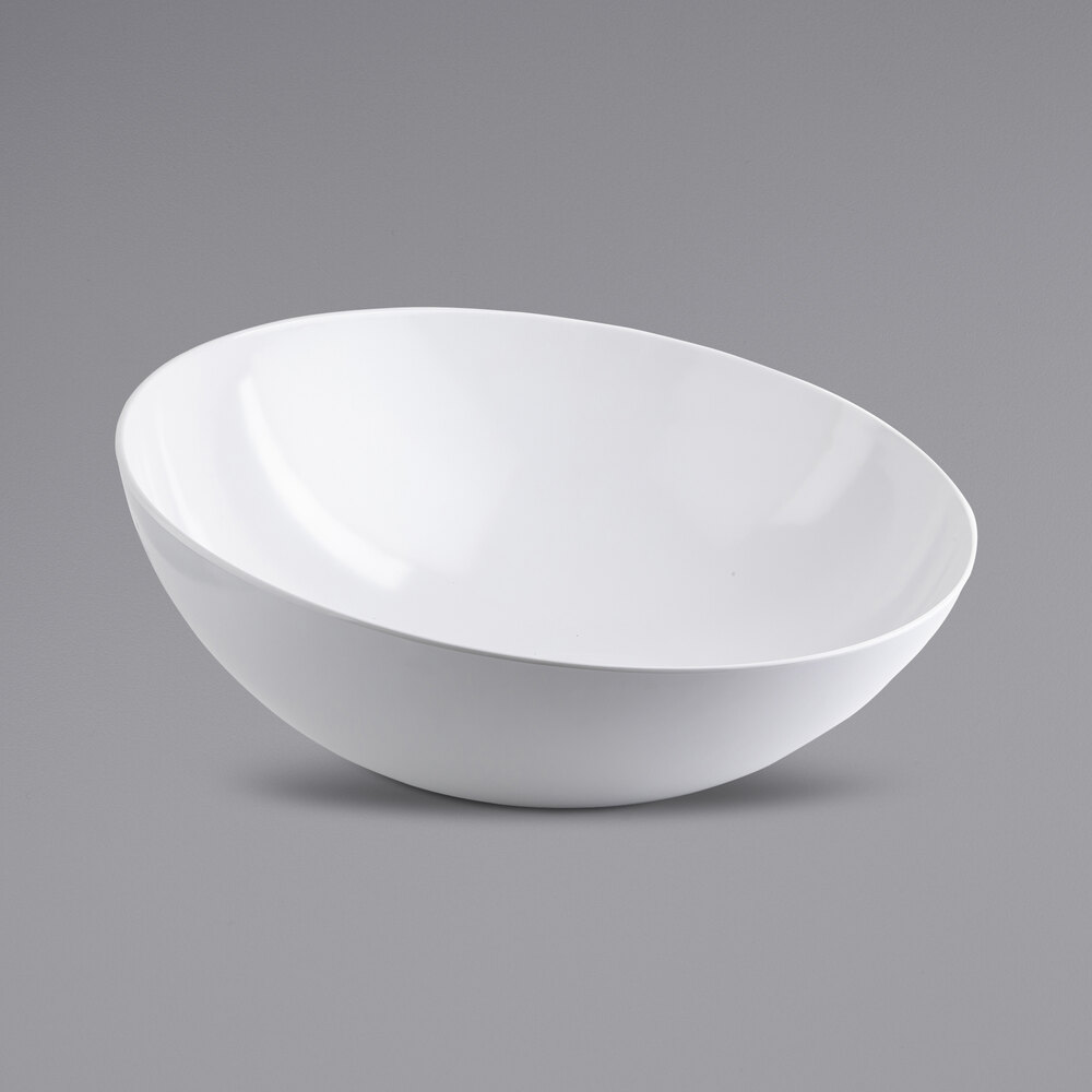 TableCraft 10185W Sierra Grande 15 Qt. White Round Melamine Serving Bowl