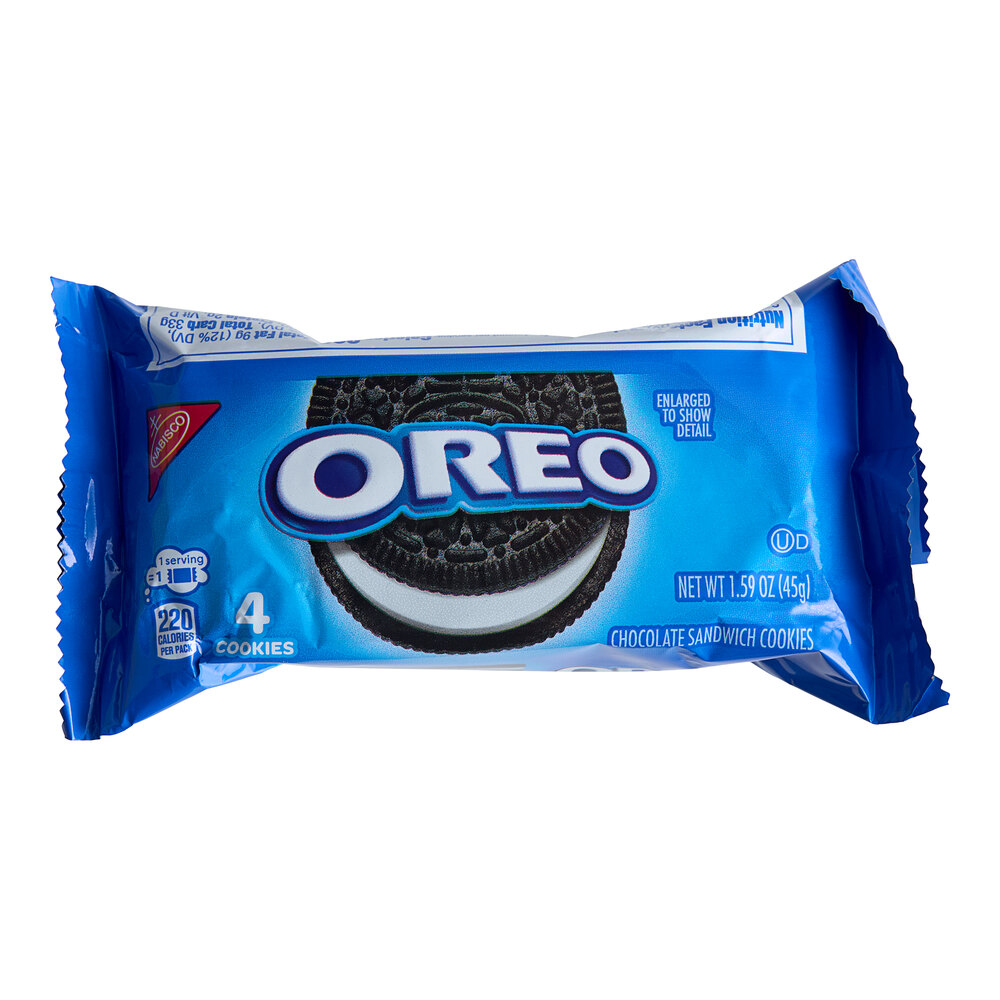 Nabisco Oreo 4-Count (1.59 oz.) Cookie Snack Pack - 40/Case