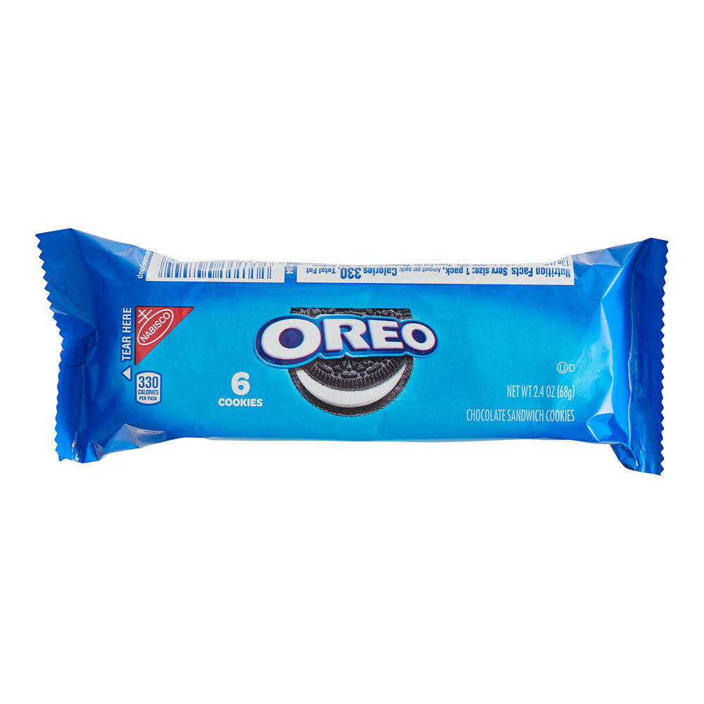 Nabisco Oreo 6-Count (2.4 oz.) Cookie Sleeve - 120/Case