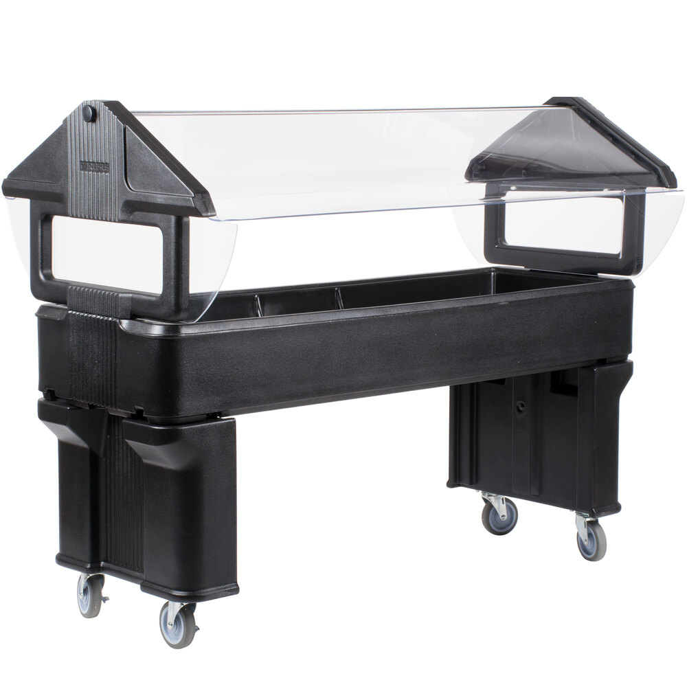 Carlisle 660603 Black 6' Six Star Open Base Portable Food / Salad Bar