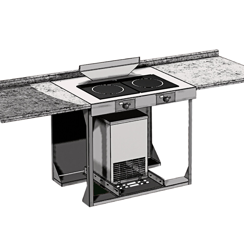 Spring USA ICB34818 Built-In Induction Cooking Station with 3 Ranges ...