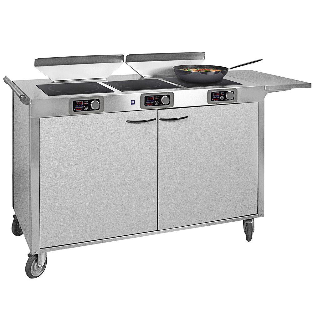 Spring USA ICS348-18 Mobile Induction Cooking Cart with Three 1800W ...
