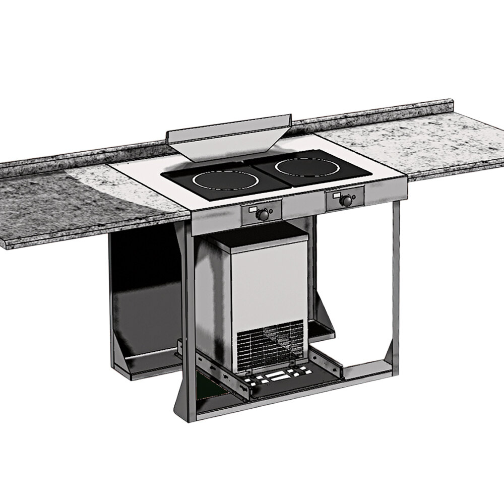 Spring USA ICB34826 Built-In Induction Cooking Station with 3 Ranges ...