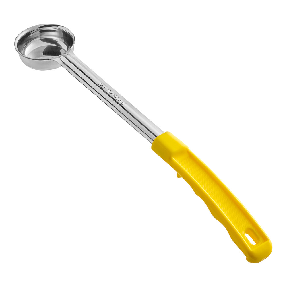 Choice 1 oz. Yellow Solid Portion Spoon