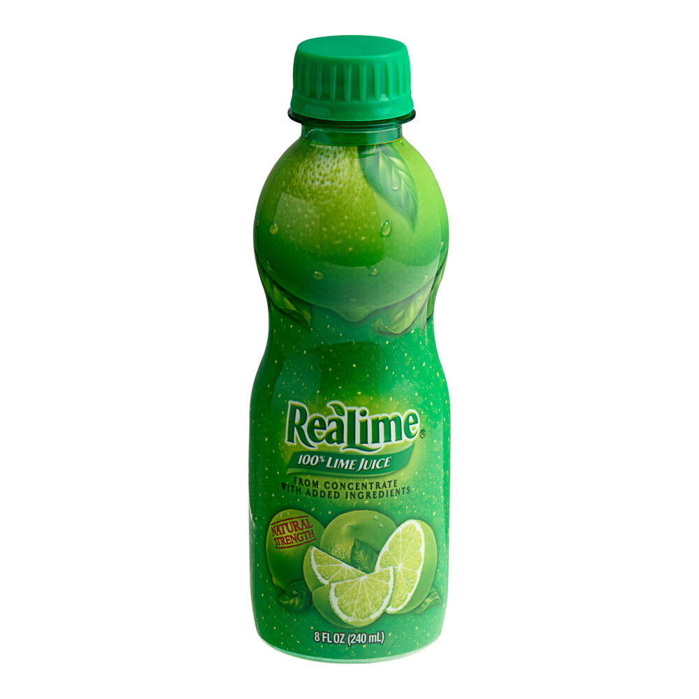 ReaLime 8 fl. oz. 100% Lime Juice - 12/Case