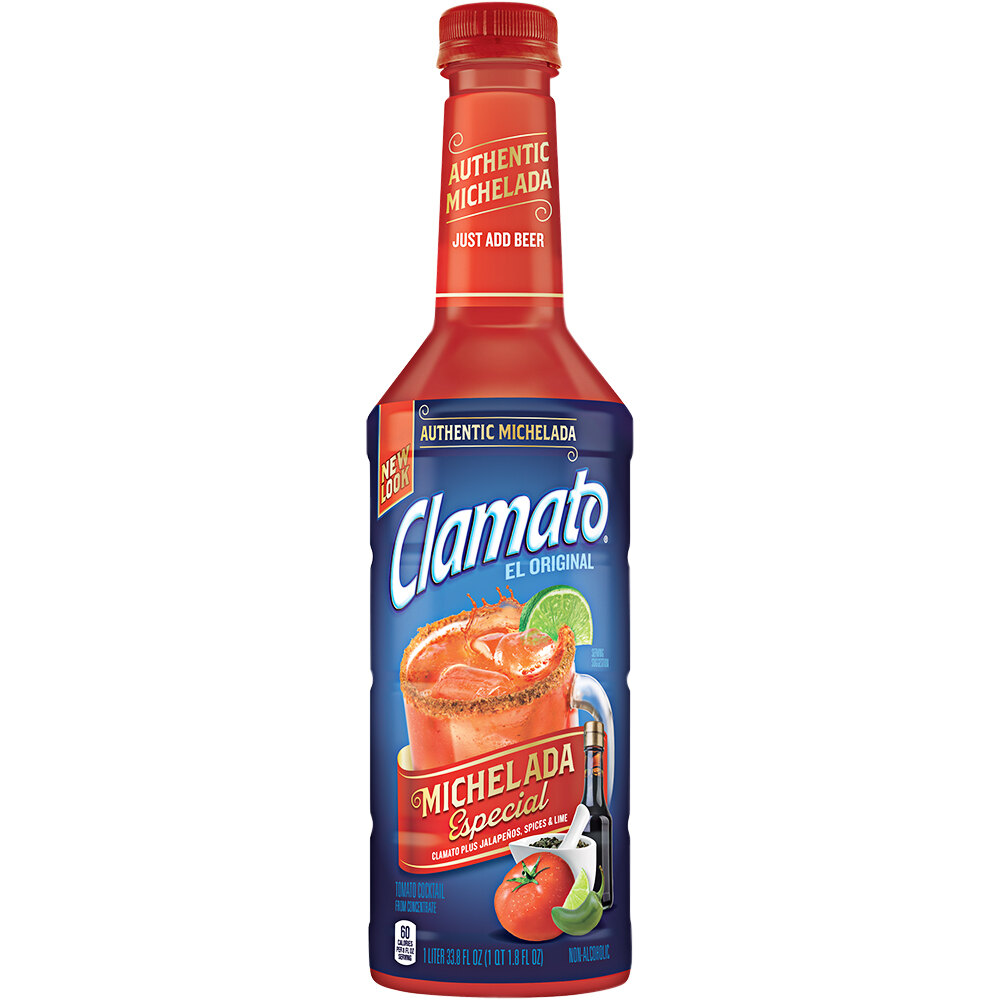 Clamato 1 Liter Preparado Michelada Tomato Cocktail