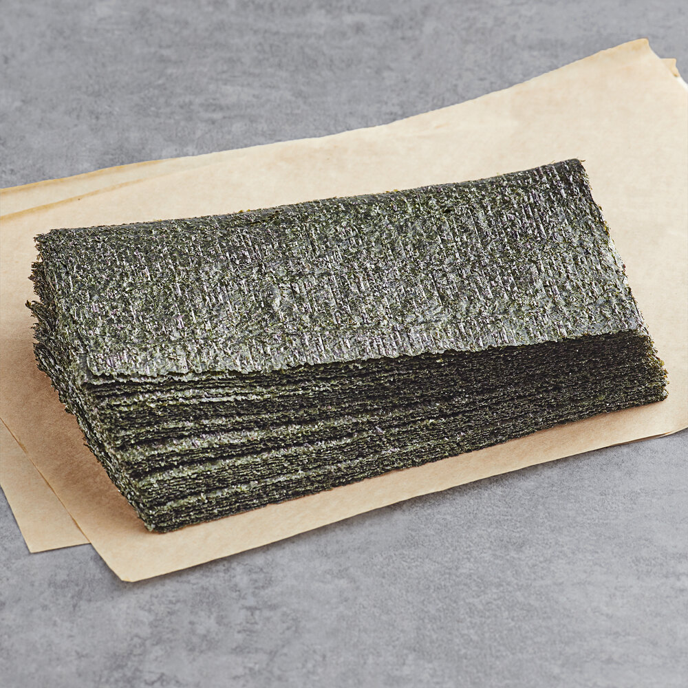 Half Sheet Green Seaweed Sushi Nori - 1,000/Pack