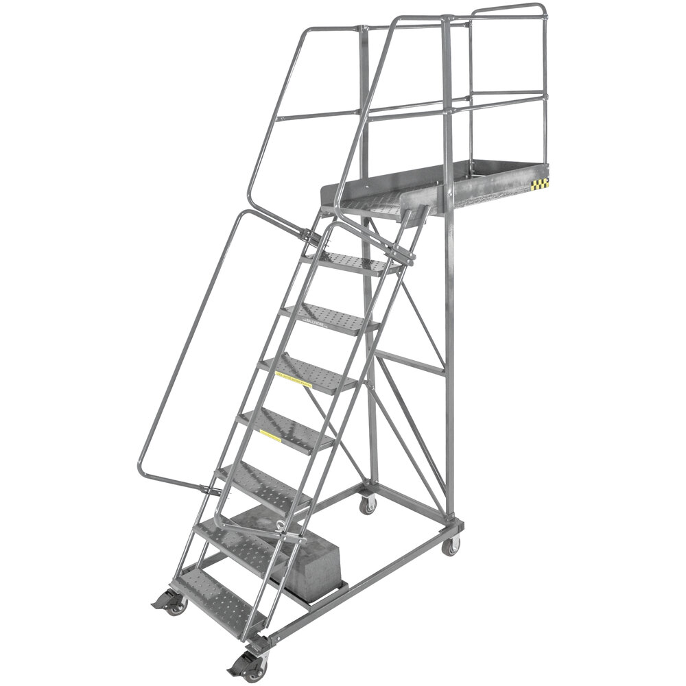 Ballymore CL-8-35 8-Step Heavy-Duty Steel Rolling Cantilever Ladder ...
