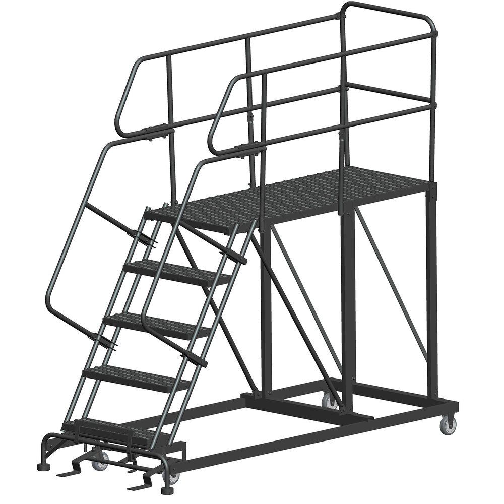 Ballymore SEP5-3660 5-Step Heavy-Duty Steel Mobile Work Platform with ...