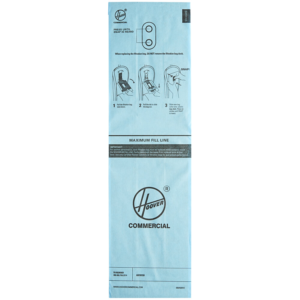 Hoover AH10159 Standard Filtration Vacuum Bag for CH95519 Vacuum - 10/Pack