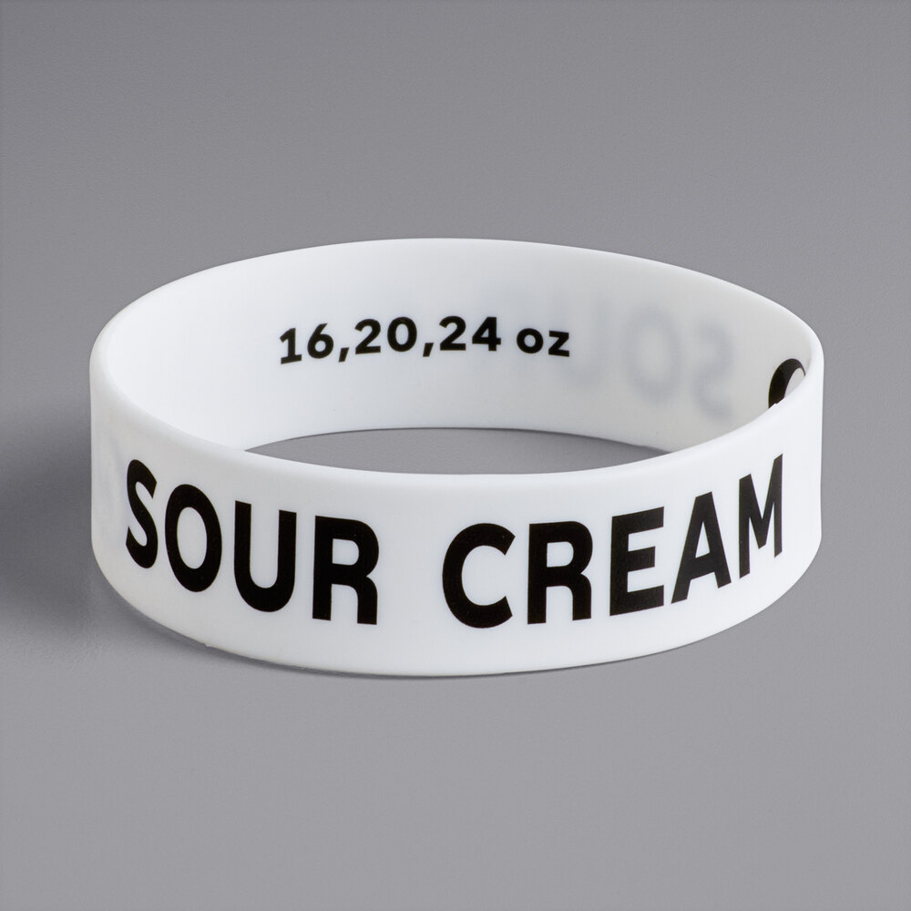 Choice "Sour Cream" Silicone Squeeze Bottle Label Band for 16, 20, and ...