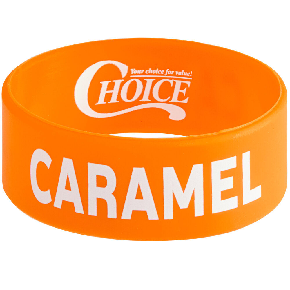 Choice "Caramel" Silicone Squeeze Bottle Label Band for 8 and 12 oz ...
