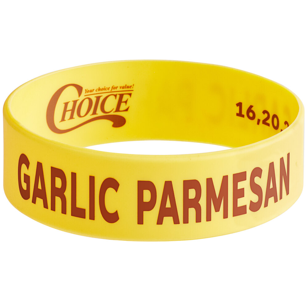 Choice "Garlic Parmesan" Silicone Squeeze Bottle Label Band for 16, 20 ...