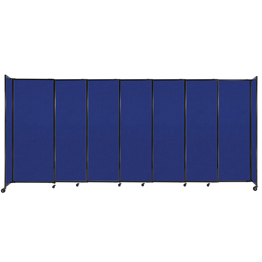 Versare 1482705 Royal Blue StraightWall Sliding Room Divider - 15' 6" x ...