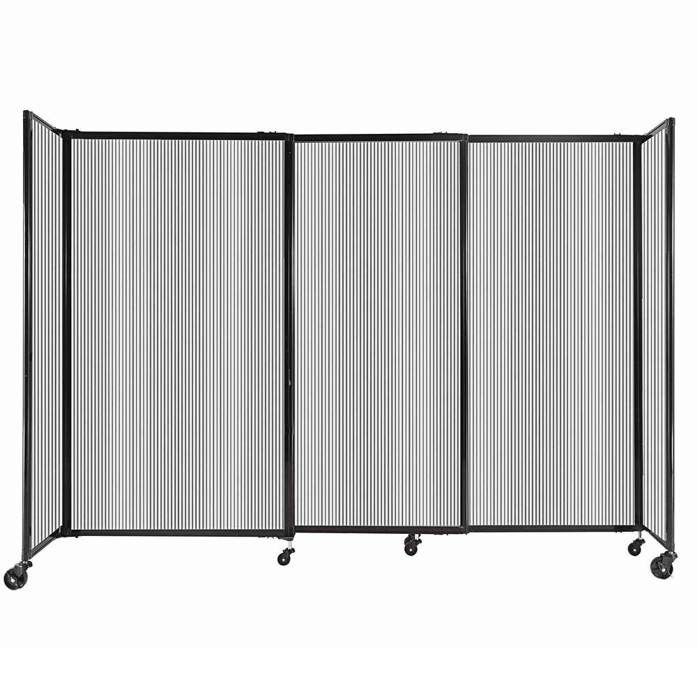 Versare 1560303 Clear Poly StraightWall Sliding Room Divider - 7' 2" x 5'