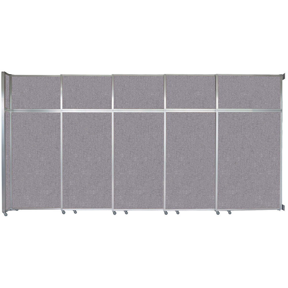 Versare 1072508 Cloud Gray Operable Wall Sliding Room Divider - 15' 7 ...
